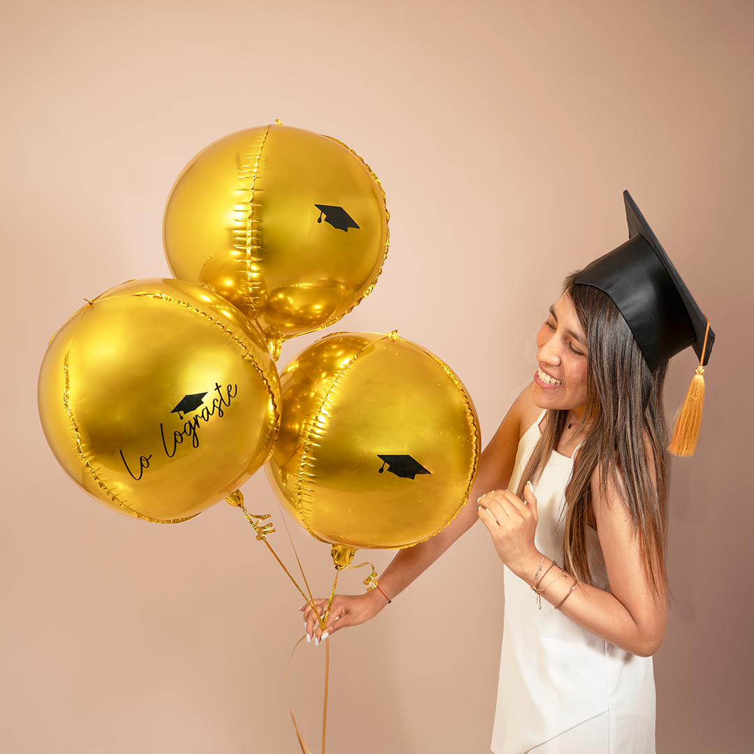 Pack de Globos Golden Lo Lograste – Magia.pe®