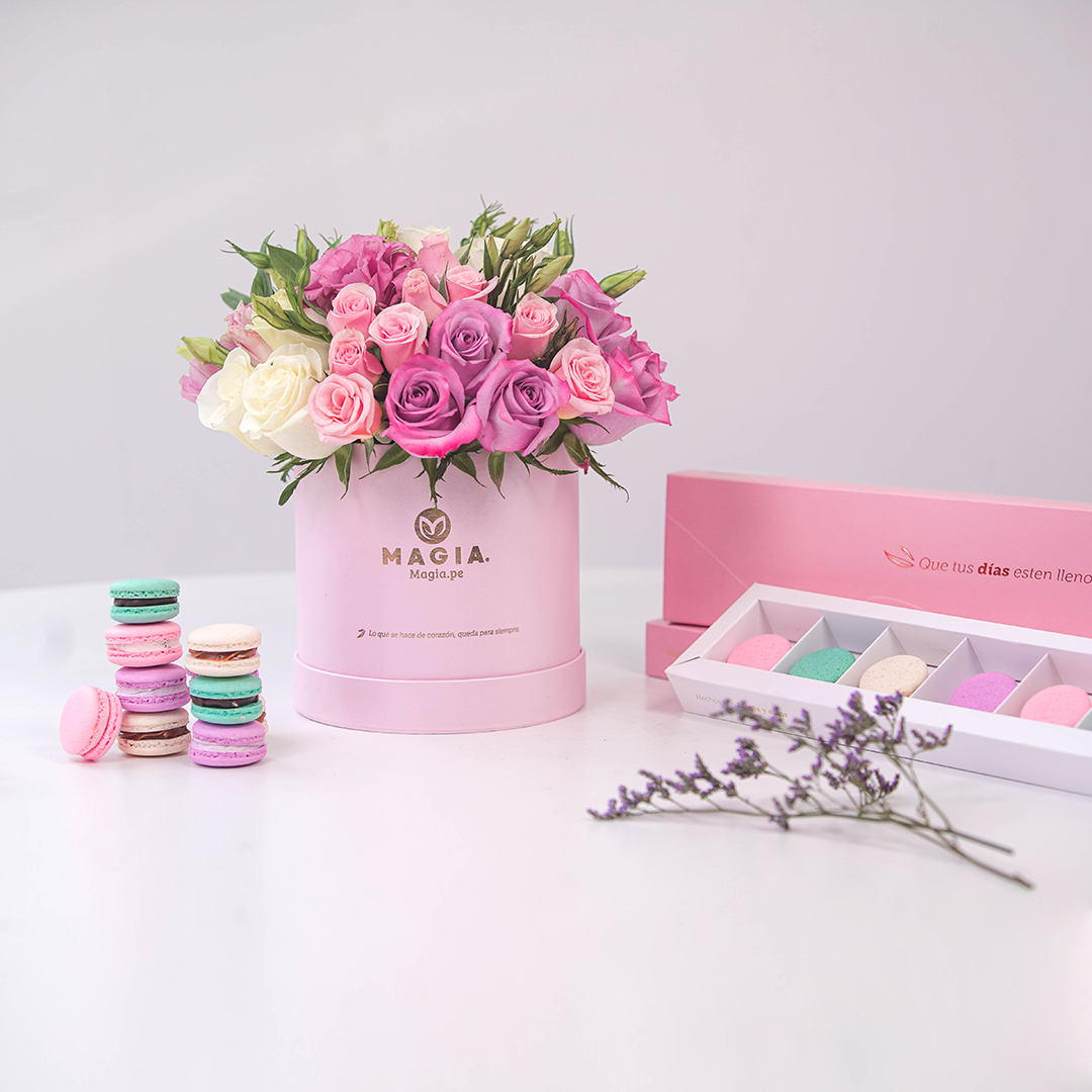 Macarons pack | Mix de flores + macarrón - Magia.pe – Magia.pe®